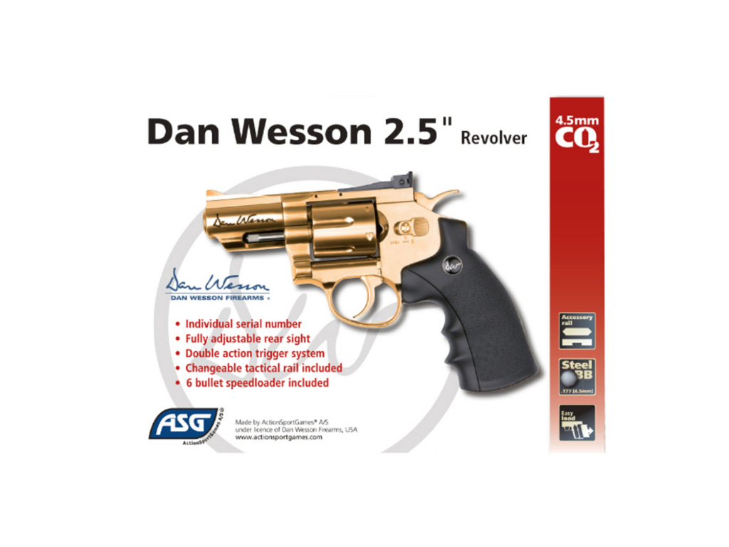 Buy Dan Wesson 2.5 Inch Gold CO2 4.5mm Air Pistol