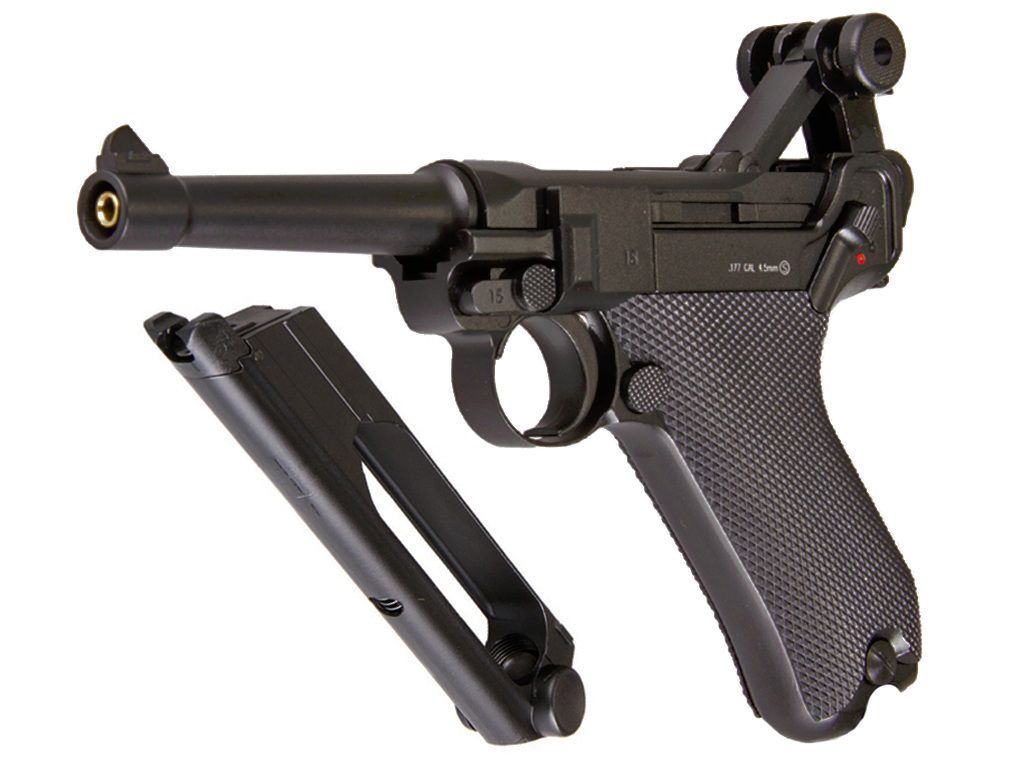 buy cheap kwc luger p08 full metal 4.5mm bb gun | replicaairguns.ca