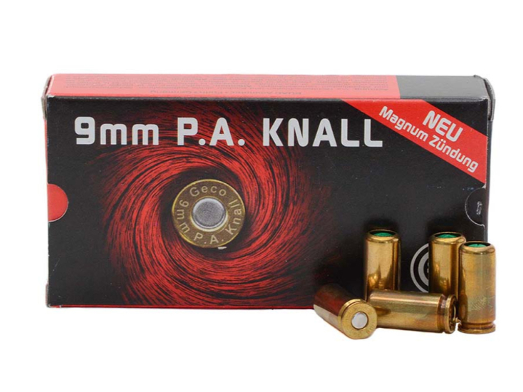 9mm PA Blank Ammo Box of 50 | Replicaairguns.ca