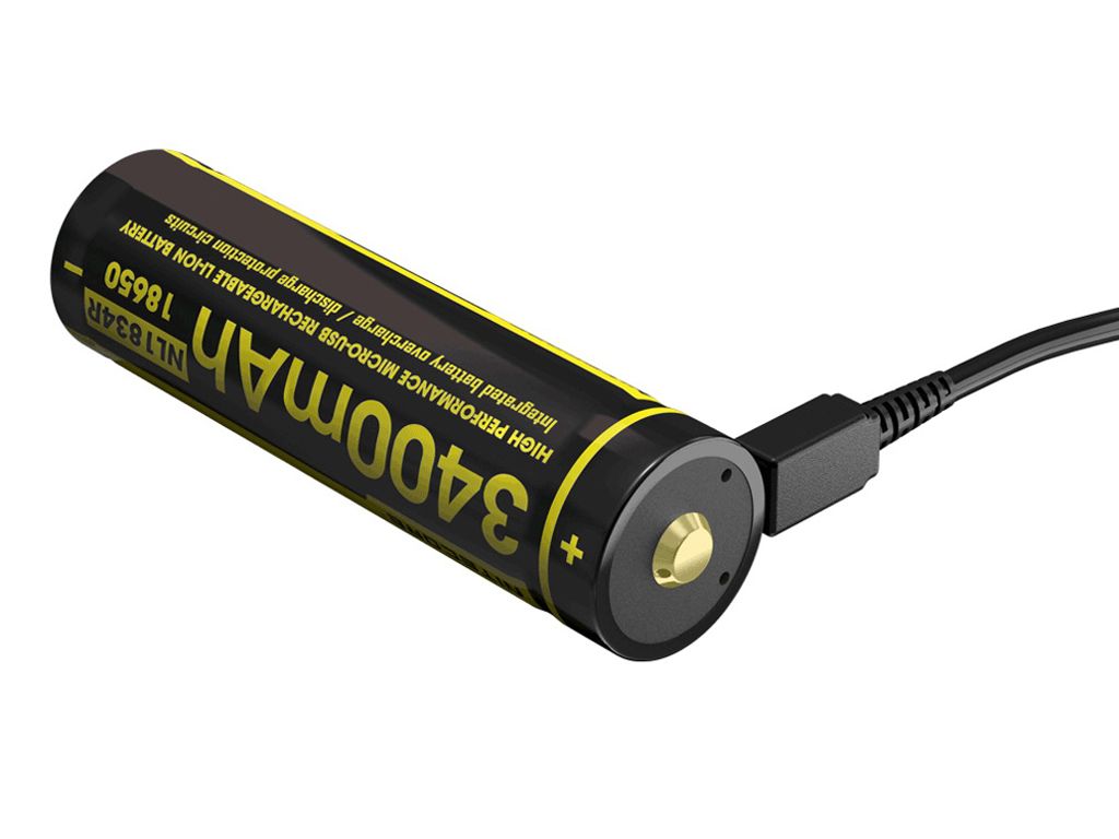 Nitecore 18650 Micro-USB Rechargeable 3400mAh Li-Ion Battery ...